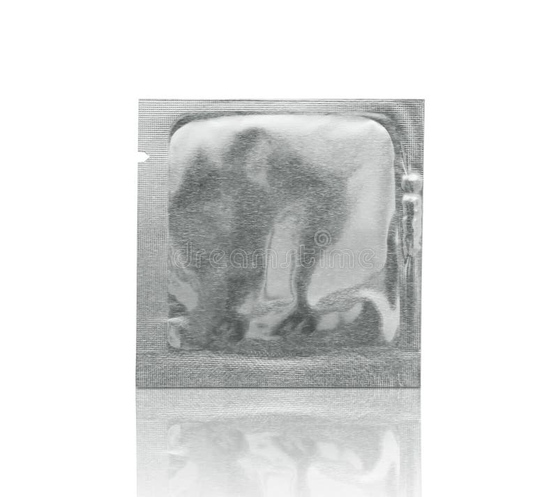 Blank Silver Metallic Packaging Foil Sachet Bag Isolated on White ...