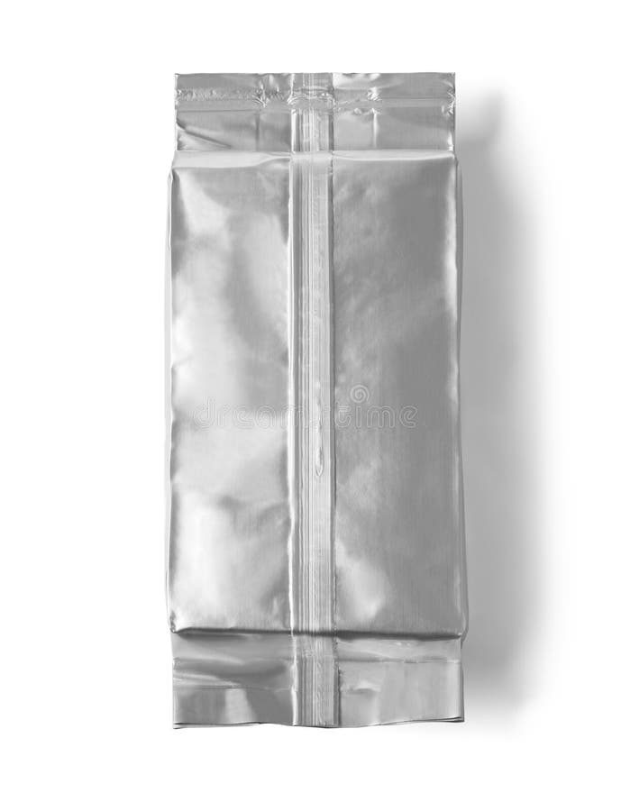 Silver Foil Package Isolated Stock Image - Image of packaging, shiny ...