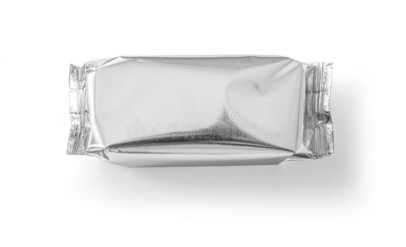 Blank Silver Product Packaging On White Stock Image - Image of ...