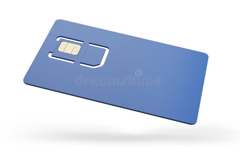 Blank Sim Card Isolated on White Background Stock Illustration ...