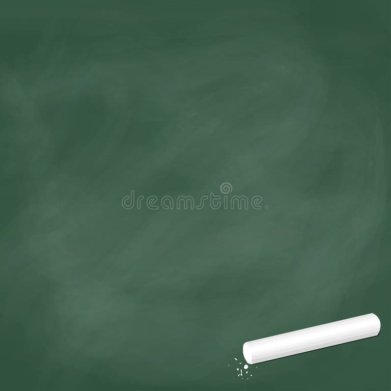 Blank Slate Blackboard Green with Chalk Stock Illustration ...