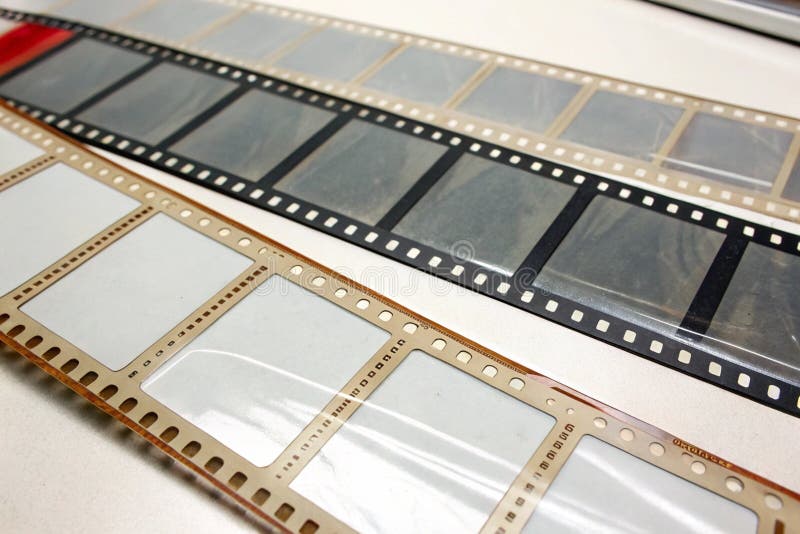 Blank Slide Film Strips with Empty Frames Stock Illustration ...