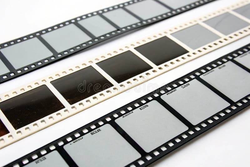 Blank Slide Film Strips with Empty Frames Stock Illustration ...