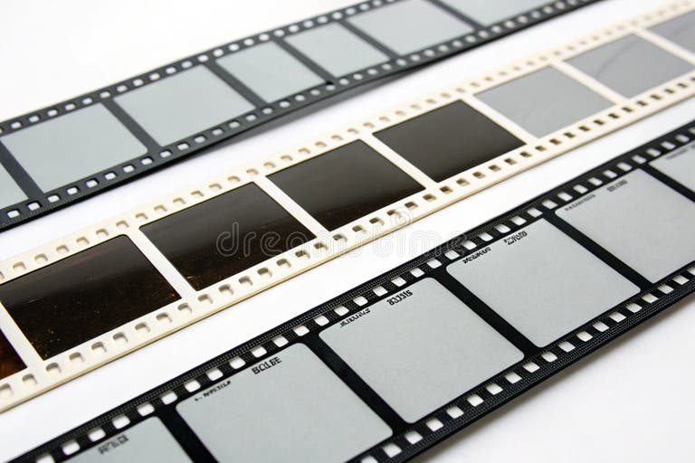 Blank Slide Film Strips with Empty Frames Stock Illustration ...