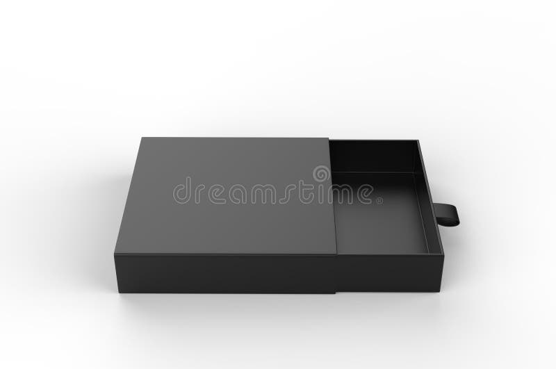 Blank Sliding Drawer Hard Cardboard Box for Branding Presentation 3d ...