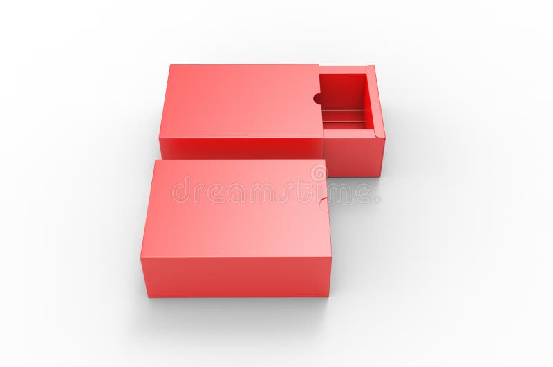 Blank Sliding Drawer Hard Cardboard Box for Branding Presentation 3d ...