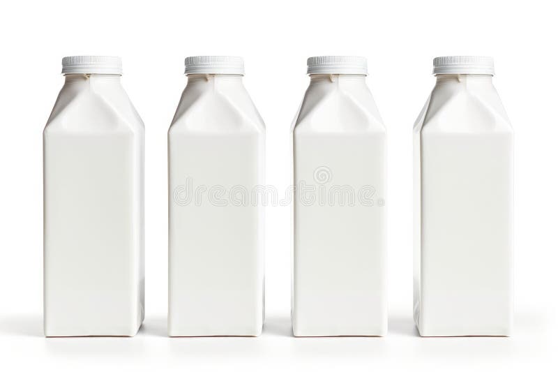 Small Milk Rear Left View 3D Render Illustration Stock Illustration ...