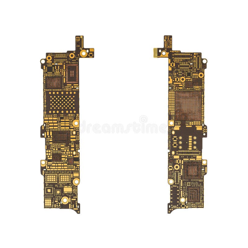 Blank Smart Phone Circuit Board Isolate Stock Image - Image of isolated ...