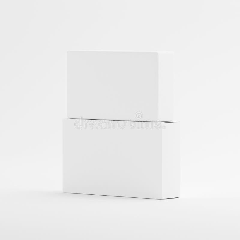 Blank Soap & Box Packaging Mock-Up Template on Isolated White ...