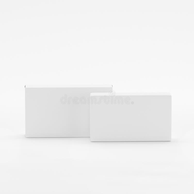 Blank Soap & Box Packaging Mock-Up Template on Isolated White ...