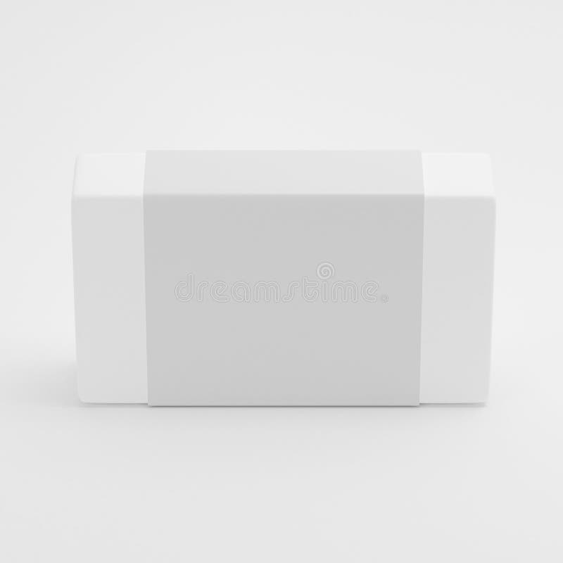 Blank Soap & Box Packaging Mock-Up Template on Isolated White ...