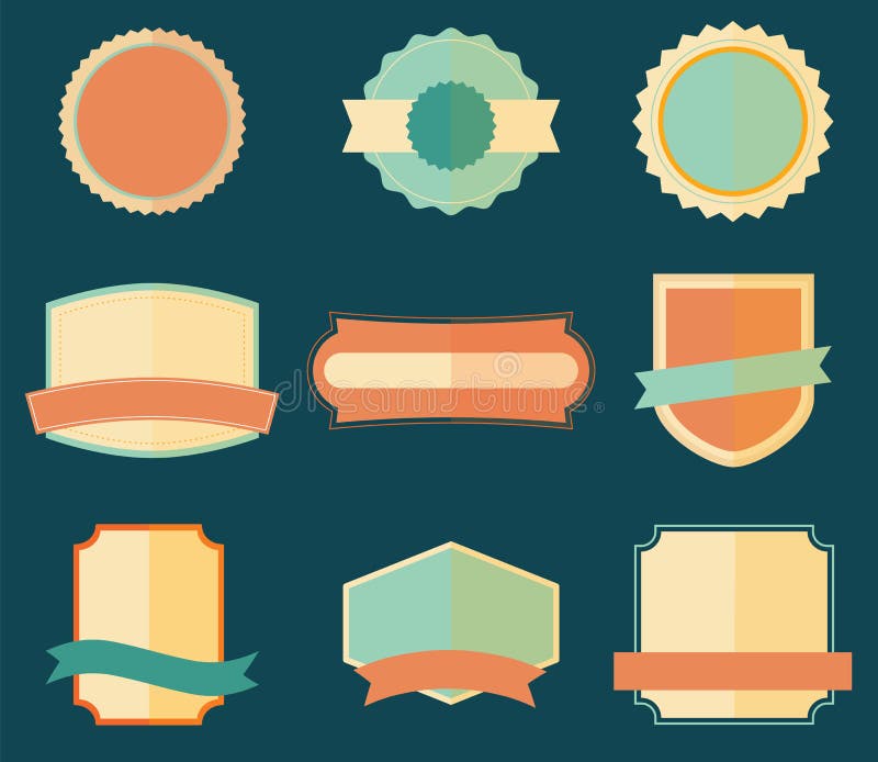 Old Blank Retro Vintage Label Template Design Stock Vector ...