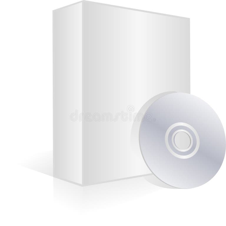 Blank software box and cd stock vector. Illustration of retail - 10550494