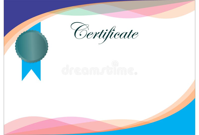 Blank Space Certificate Design Template Stock Illustration ...