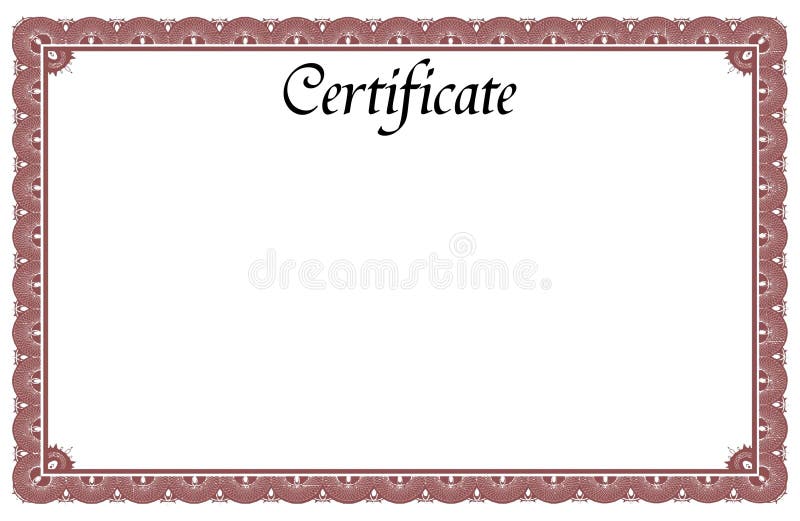 Blank Space Certificate Design Template Stock Illustration ...