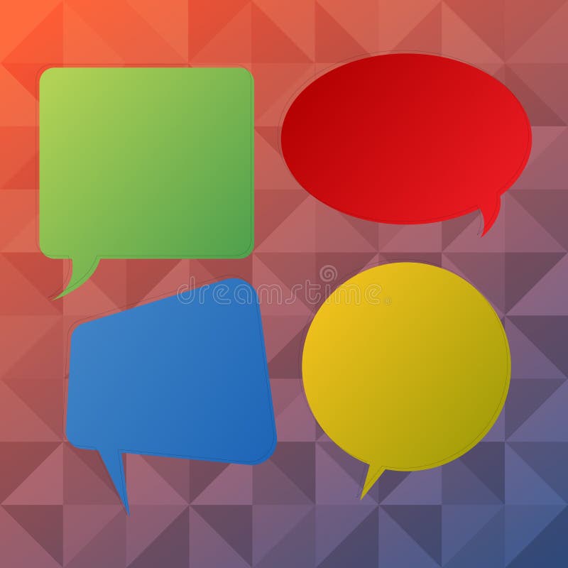Blank Space Speech Bubble in Different Shapes and Solid Colors. Various ...