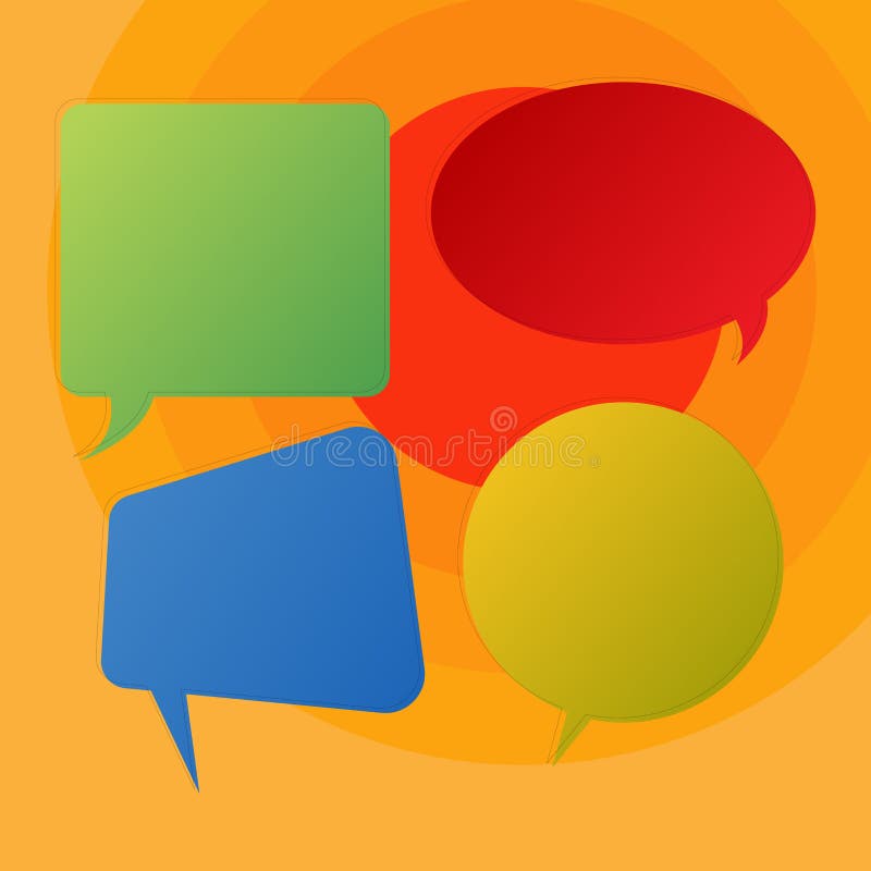 Blank Space Speech Bubble in Different Shapes and Solid Colors. Various ...