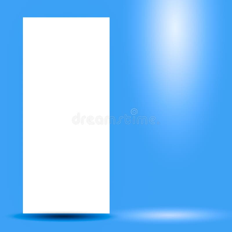 Blank Space White Rectangle Shape with Shadow Isolated on Colorful Soft ...