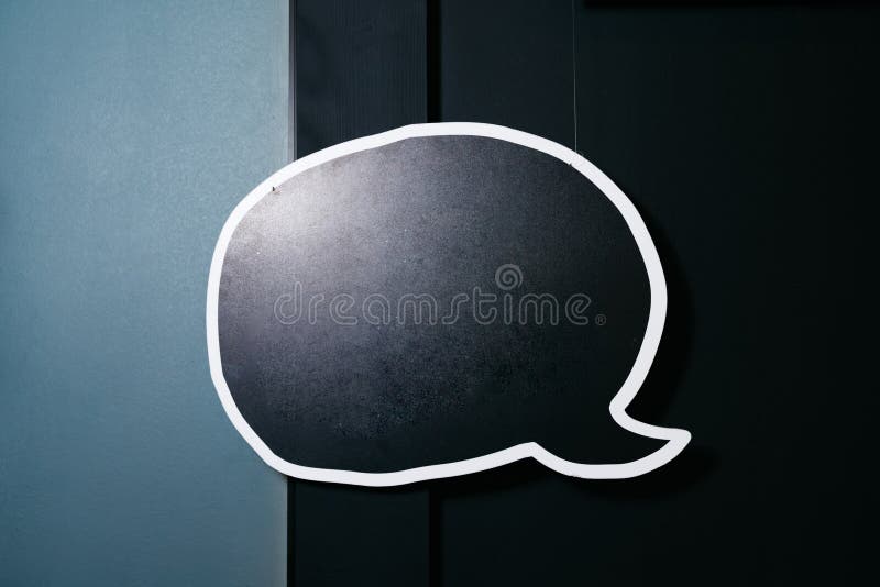 Blank Speech Bubble on Dark Background Stock Photo - Image of announce ...