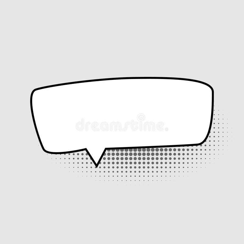 Blank Speech Bubble in the Shape of a Rectangle with Rounded Corners ...