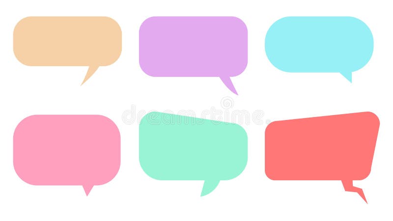 Pastel Color Speech Bubbles Stock Illustrations – 730 Pastel Color ...