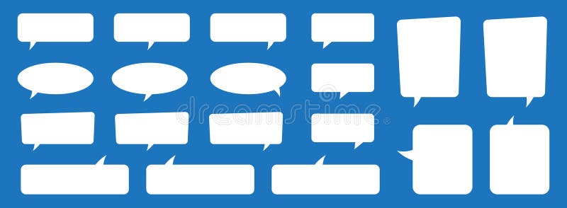 Blank Speech Bubbles. Speak Bubble Balloon, Empty Cartoon Chatting Box ...