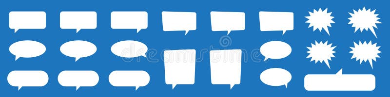 Blank Speech Bubbles. Speak Bubble Balloon, Empty Cartoon Chatting Box ...