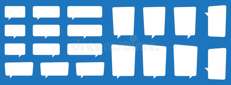 Blank Speech Bubbles. White Blank Speak Bubble Balloon, Empty Cartoon ...