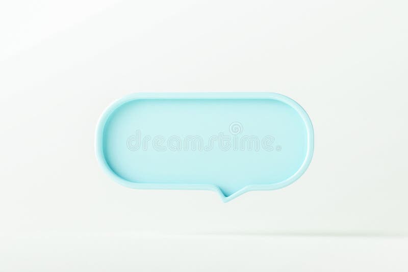 Blank Speech Icon Dialog Bubble Isolated on White 3d Background with ...
