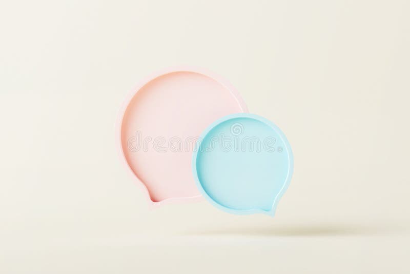 Blank Speech Icon Dialog Bubble Isolated on White 3d Background with ...