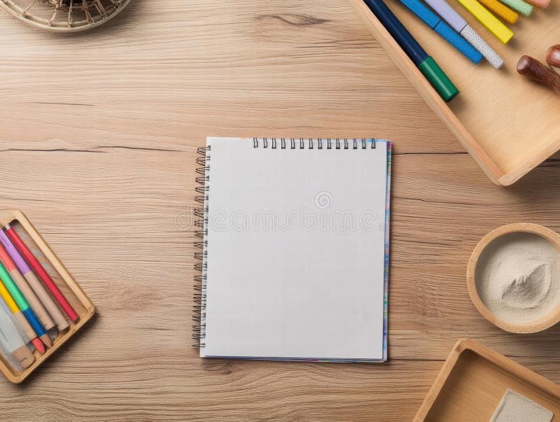 Blank Spiral Notebook Awaits Creative Ideas, Drawing, Writing, and ...