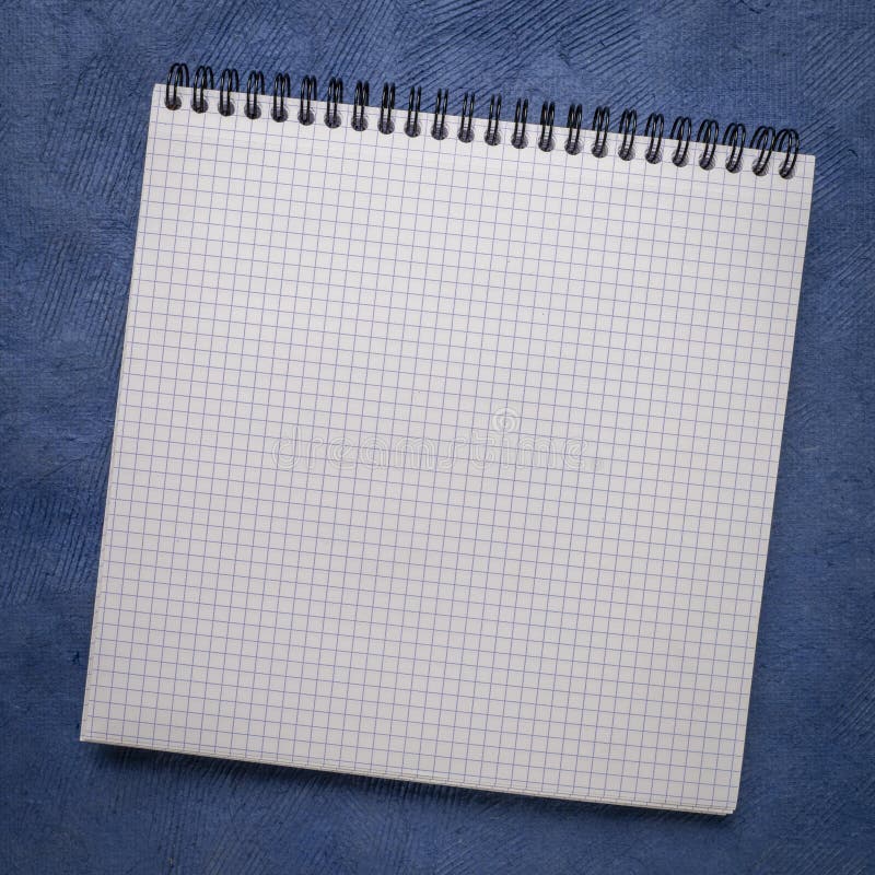Blank Spiral Notebook with Grid Paper on Art Paper Stock Photo - Image ...