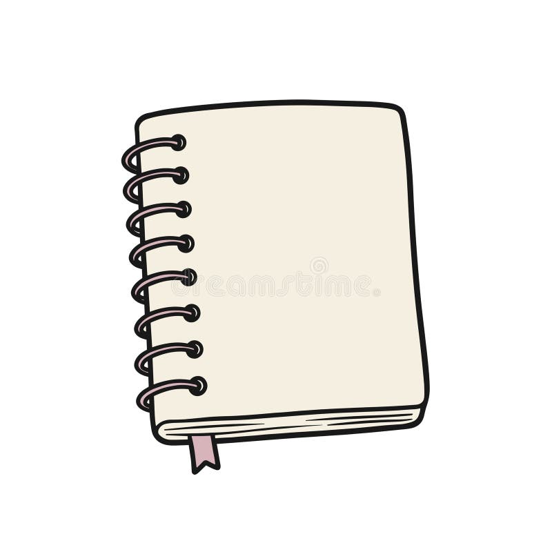 Blank Spiral Notebook Illustration on a White Background Stock Image ...