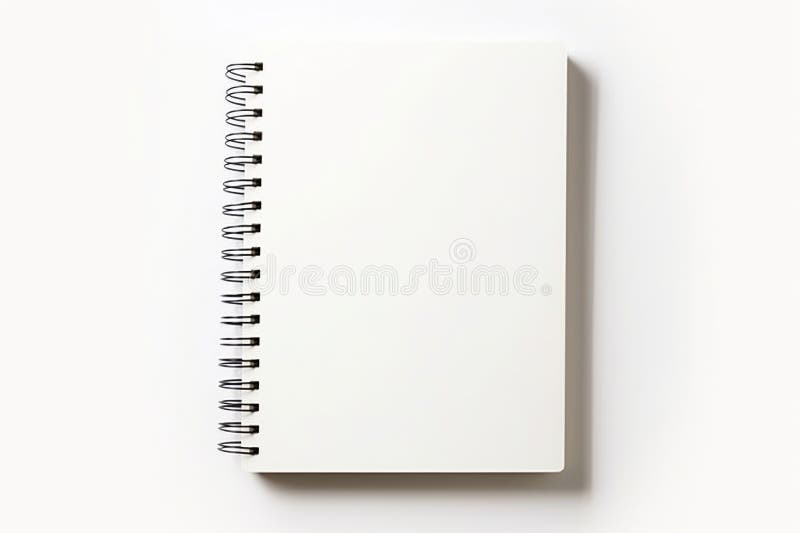 Blank Spiral Notebook Isolated on White Background Stock Photo - Image ...
