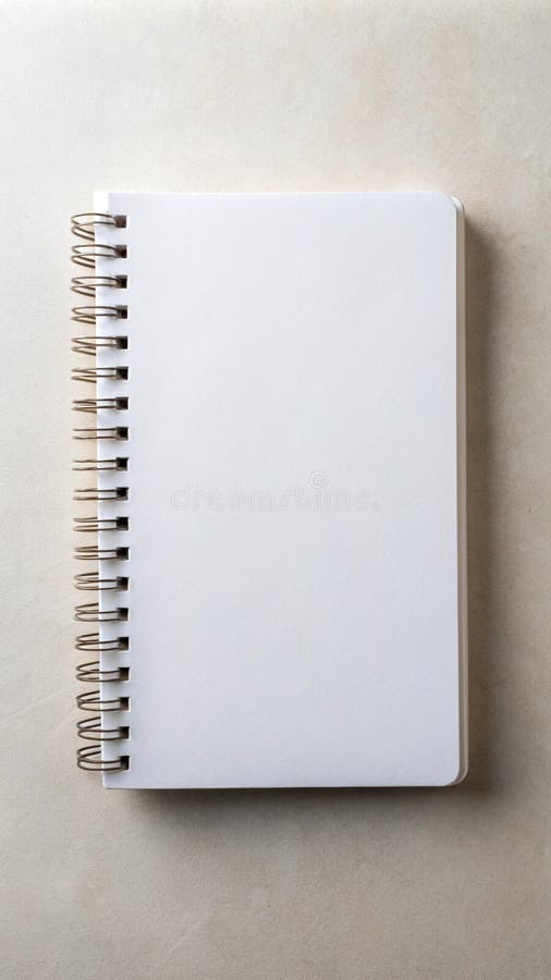 Blank Spiral Notebook Mockup White Pages Design Minimalist Office ...