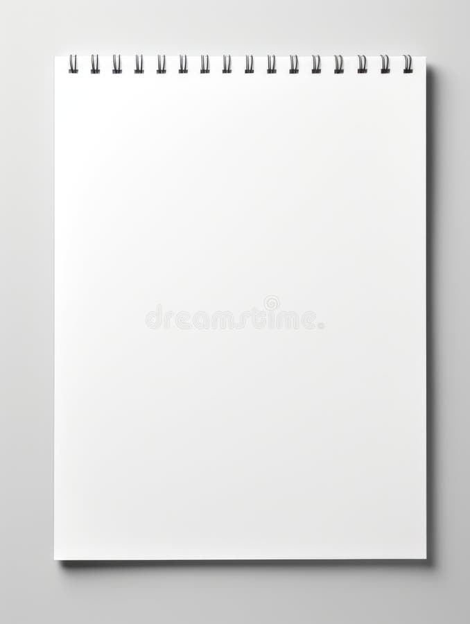 A Blank Spiral Notebook with a Silver Spiral Binding Stock Photo ...