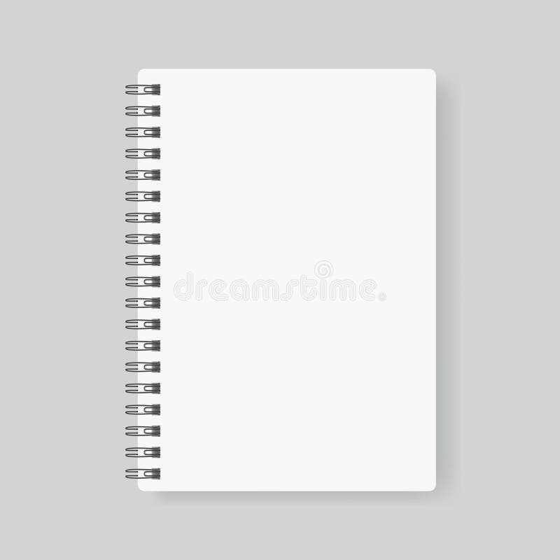 Blank Spiral Notebook with White Pages, Ready for Notes or Sketches ...