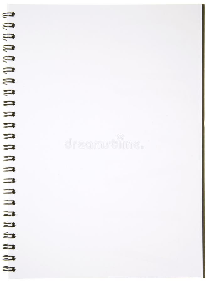 Blank Spiral Notepad stock image. Image of list, isolated - 4887097