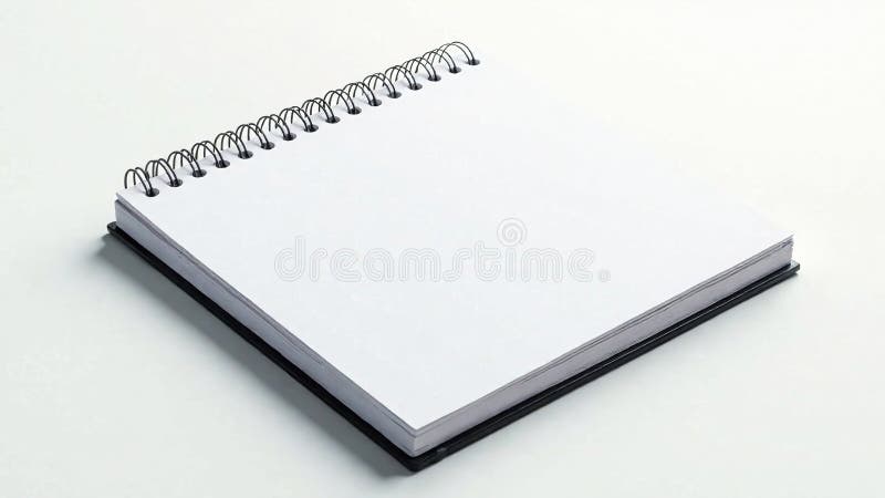 Blank SpiralBound Notepad Mockup White Background for Creative Design ...
