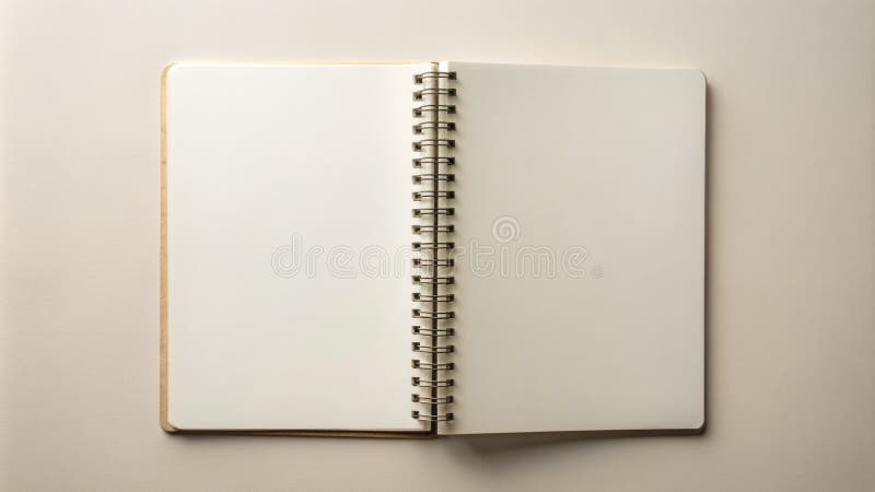 Blank SpiralBound Sketchbook Page Versatile Background for Creative ...