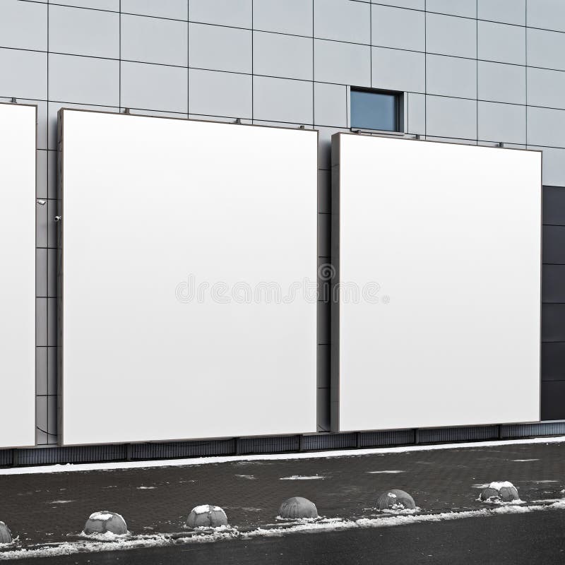 Blank square billboards stock image. Image of billboard - 70644899
