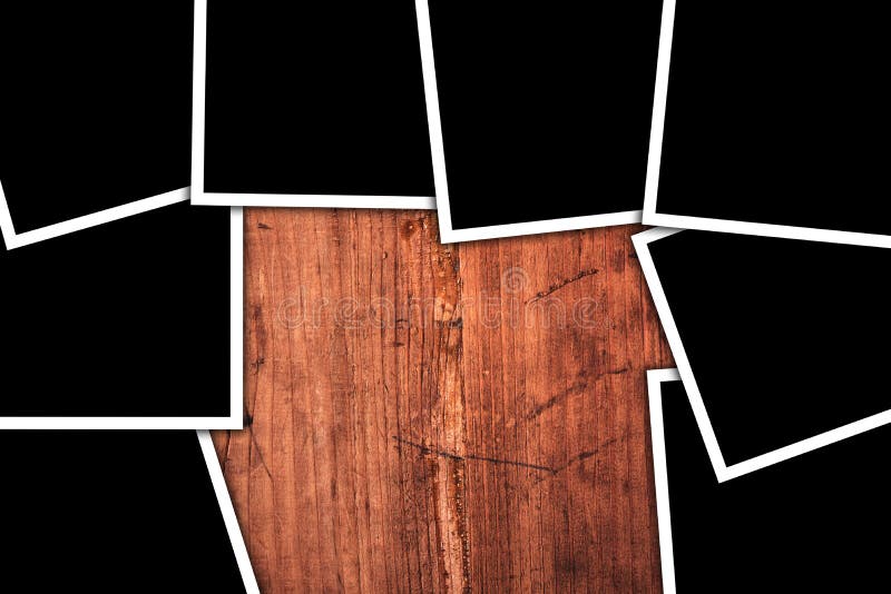 Blank Square Format Photos As Copy Space Stock Image - Image of table ...