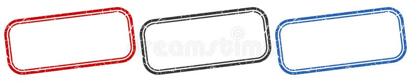 Blank Square Isolated Sign Set. Blank Stamp Stock Vector - Illustration ...