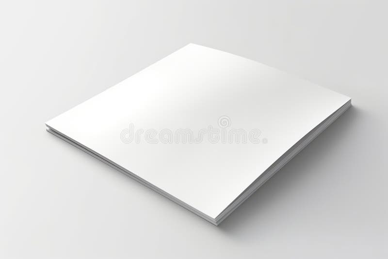 Blank Square Magazine Brochure, Mock Up Style. AI Generated Stock ...