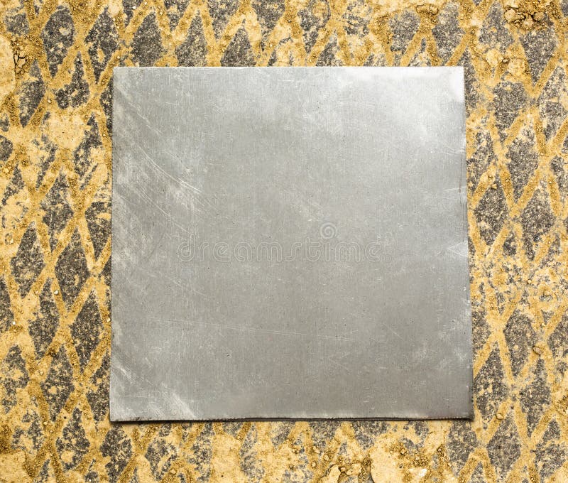 Blank square metal plate stock photo. Image of aluminum - 74085676