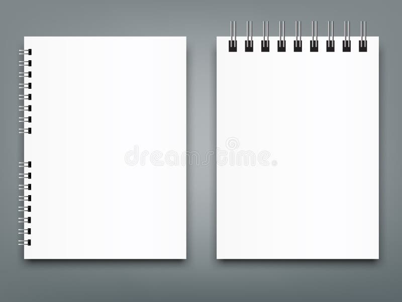 Blank Square Notebook Calendar Mockup Cover Template Stock Vector ...