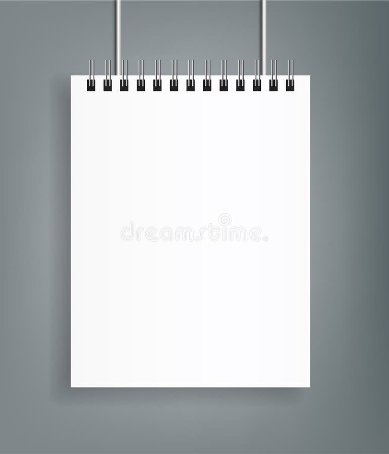 Blank Square Notebook Calendar Mockup Cover Template Stock Vector ...