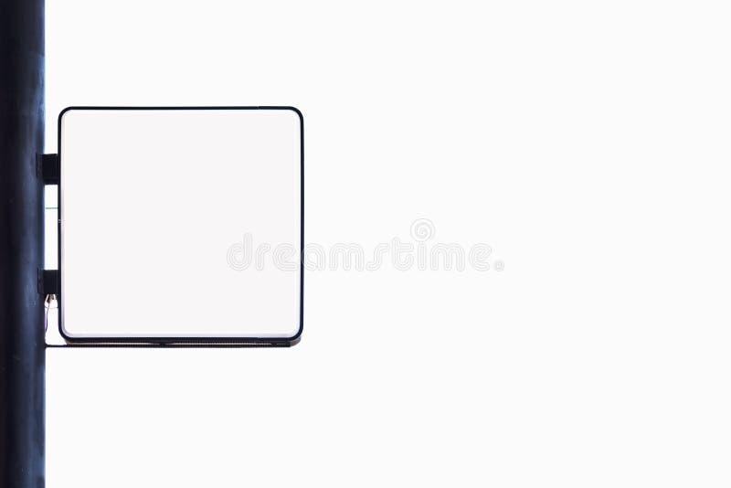 Blank Square and Rectangular Sign Board on Wall Mounted Street Shop ...