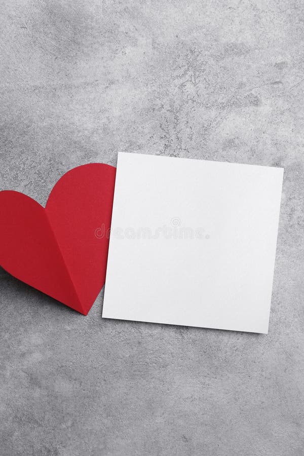 Blank Square Valentines Card Mockup, Empty Card Mock Up with Copy Space ...