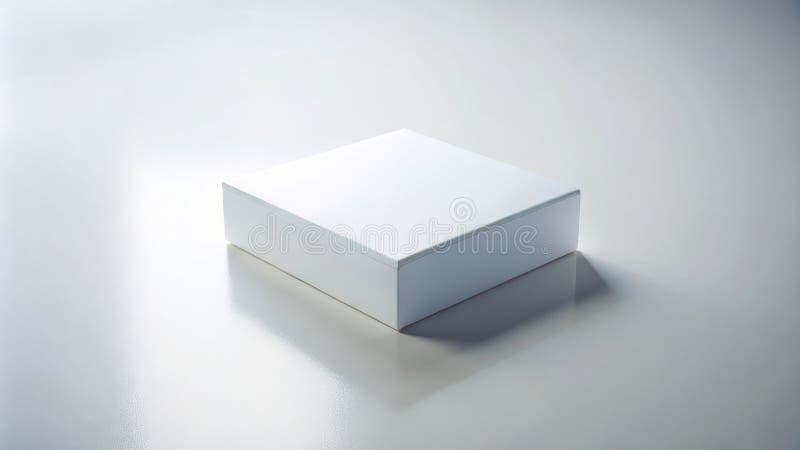 Blank Square White Box on a Reflective Surface. Generative AI Stock ...